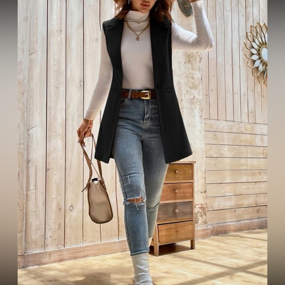 Jackets & Coats | Lapel Collar Vest Overcoat | Poshmark